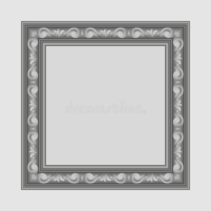 Gray square frame stock vector. Illustration of gray - 96130331