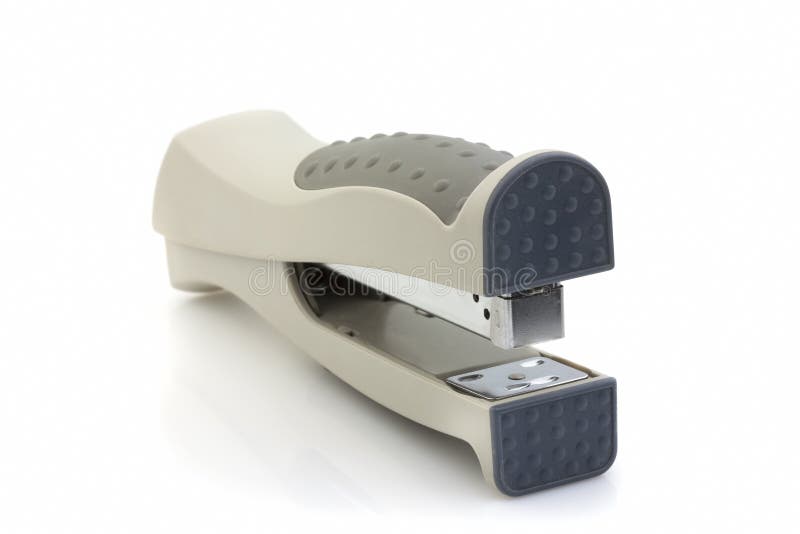 Gray Stapler on a White Background Stock Photo - Image of fastener ...