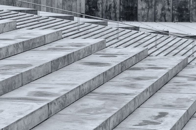 Gray Steps of Stone in the City Stock Image - Image of concept ...