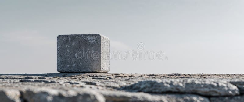 Gray Stone Block on Stone Surface Outdoors Stock Image - Image of ...