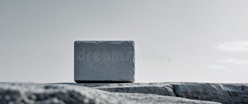 Gray Stone Block on Stone Surface Outdoors. Stock Photo - Image of ...