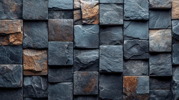 Gray Stone Concrete Tile Texture with Square Mosaic Tiles Background - Panoramic Seamless ...