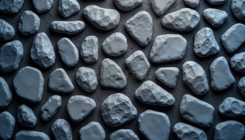Gray Stone Pattern on Dark Gray Surface. Irregularly Shaped Stones ...