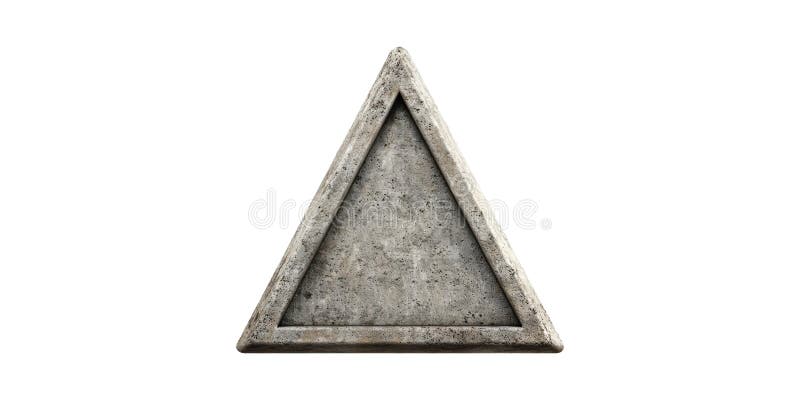 Gray Stone Pyramid-shaped Triangle with Textured Surface Isolated on ...