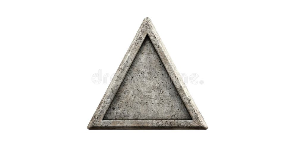 Gray Stone Pyramid-shaped Triangle with Textured Surface Isolated on ...