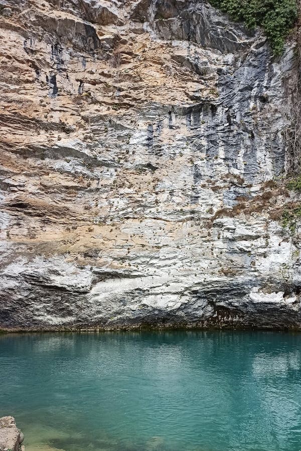 Gray Stone Rock Hangs Over the Sea Stock Image - Image of outdoor ...