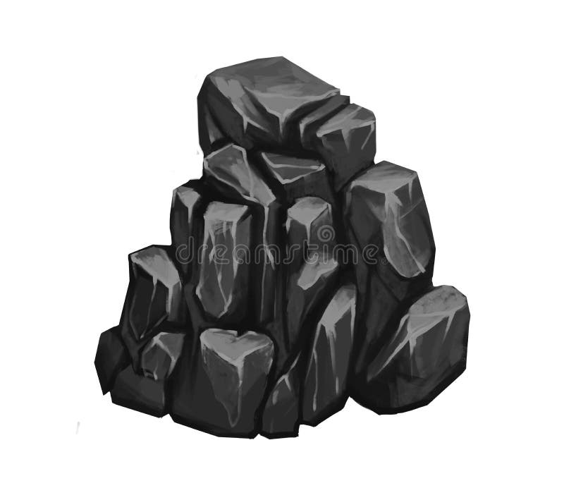 Gray stone rocks texture stock illustration. Illustration of nature ...