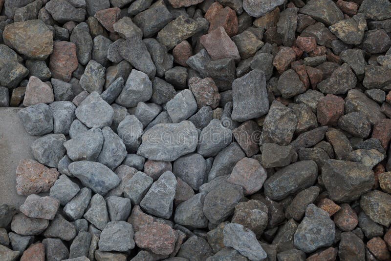 Gray Stone Texture of Fine Rubble in a Heap Stock Image - Image of ...