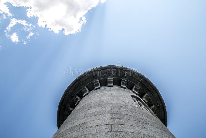 Gray Stone Tower in Front of a Blue Sky Stock Photo - Image of grey ...