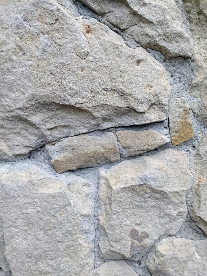 Gray Stone Wall Background, Mosaic Stonewall Rubble Facade Closeup ...
