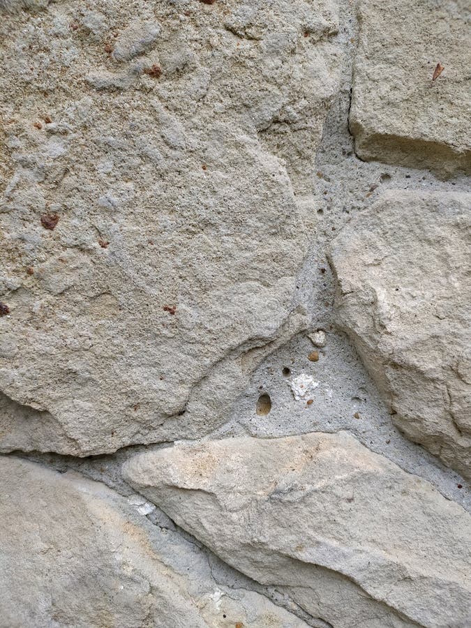 Gray Stone Wall Background, Mosaic Stonewall Rubble Facade Closeup ...