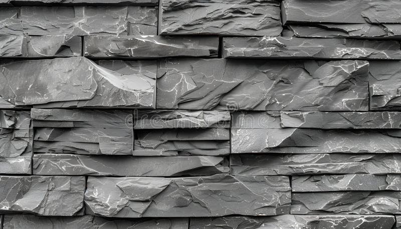 Gray Stone Wall Texture. Wide Panoramic Rock Pattern. Natural Masonry ...
