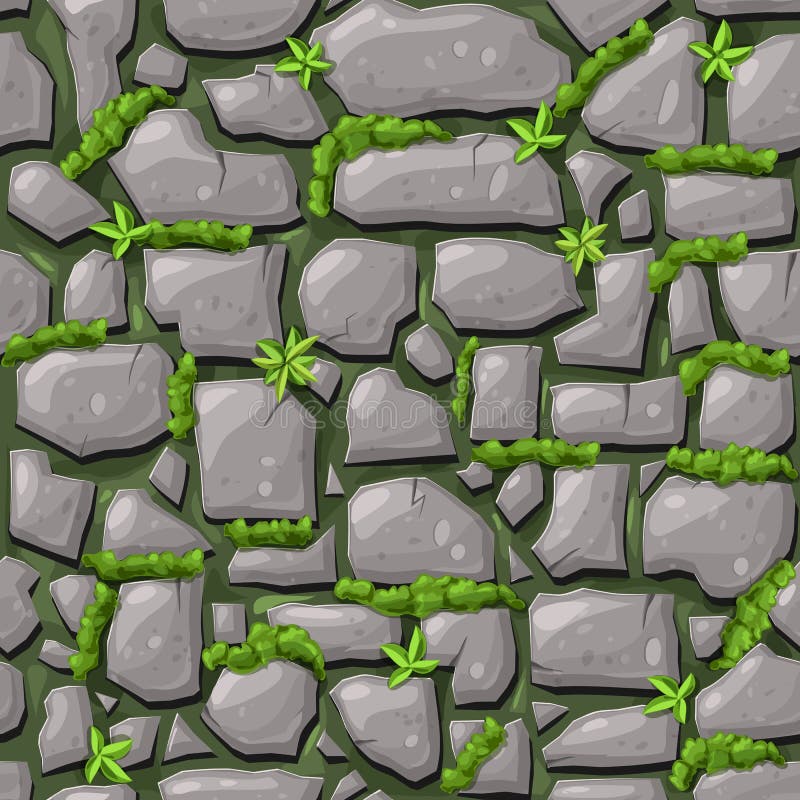 Seamless Pattern Mossy Stone Stock Illustrations – 11 Seamless Pattern ...