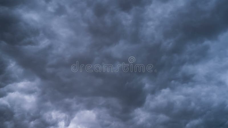 Gray Storm Clouds Moving in the Sky. Time Lapse. Thunderstorm Cyclone ...