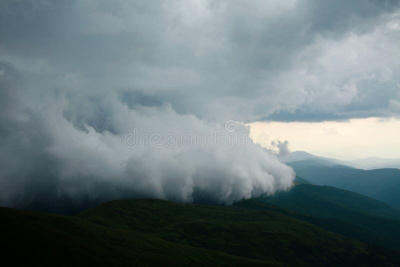 Gray Storm Windy Clouds in Mountains Stock Photo - Image of mountain ...