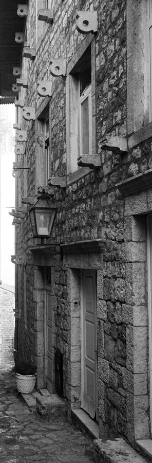 Gray street stock image. Image of gray, walls, green - 63253115