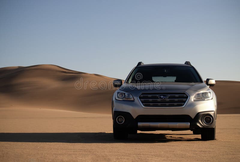 Gray Subaru in the Sand of the Namib Desert Editorial Stock Image ...