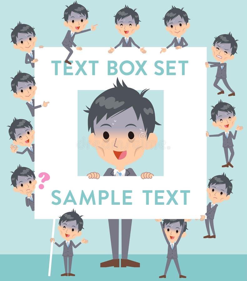 Gray Suit Businessman Bad Condition_text Box Stock Vector ...