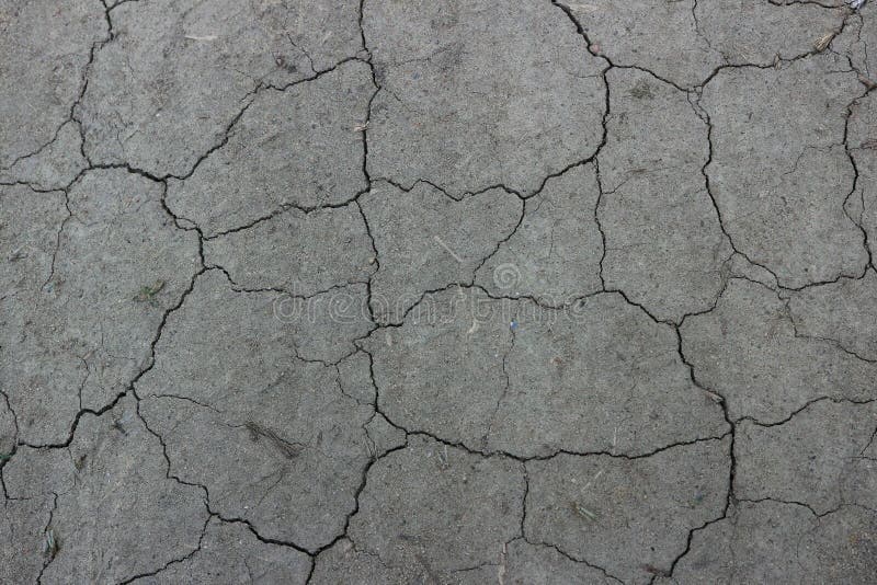 Gray Cracked and Dried Ground Surface Stock Image - Image of weather ...