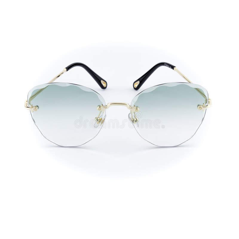 Gray Sunglasses, Front View, Isolated on White Stock Photo - Image of ...