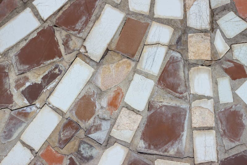 Gray Surface Made from White and Brown Rocks with Different Defects ...