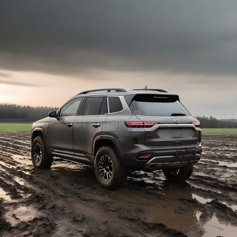 Gray SUV stock illustration. Illustration of jeep, truck - 303543781