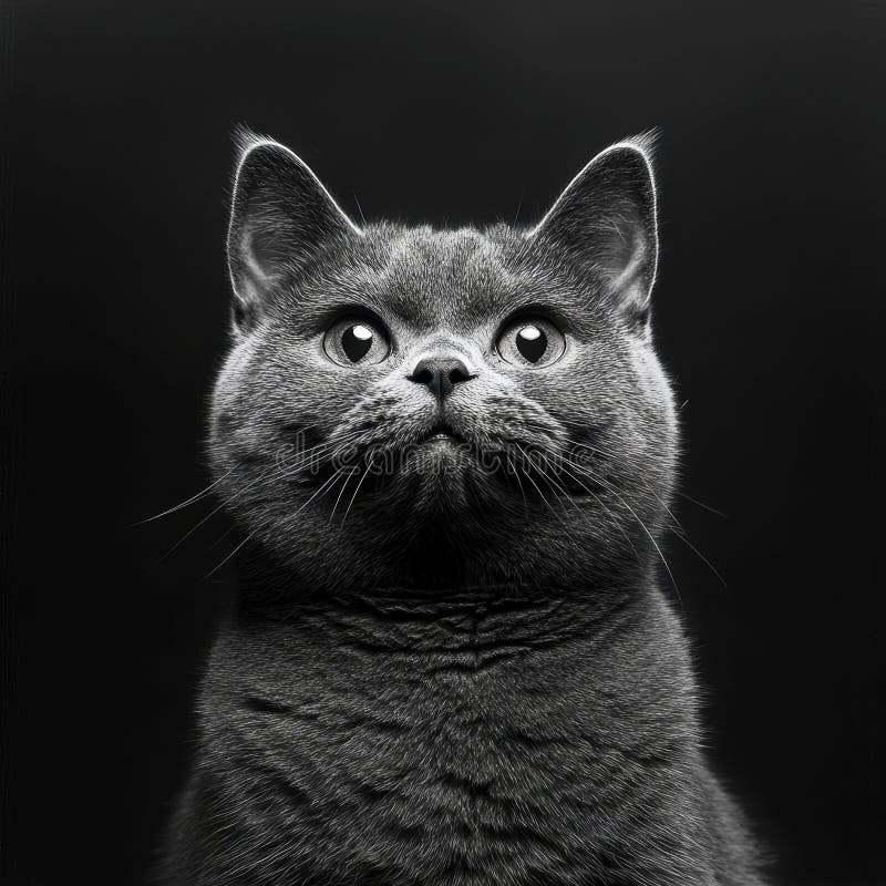 A Gray Tabby Cat with Distinctive Markings is the Focus it Has an Alert ...