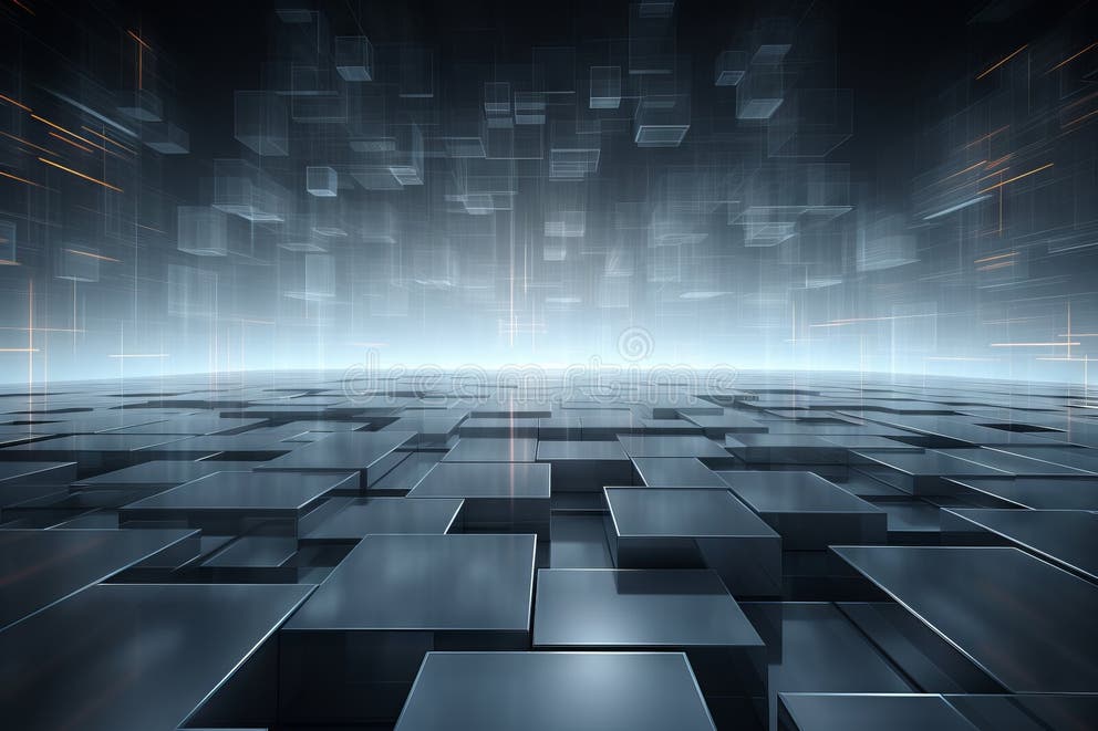 Gray Tech Backdrop for Innovation Stock Illustration - Illustration of ...