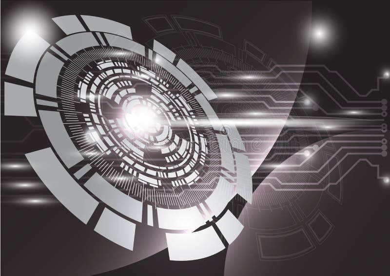 Gray Technology Background Abstract Digital Tech Circle Stock Vector ... Gray Technology Background Abstract Digital Tech Circle Stock Vector ...