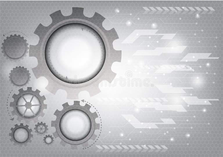 Gray Technology Gear Abstract Vector Background Stock Vector ...