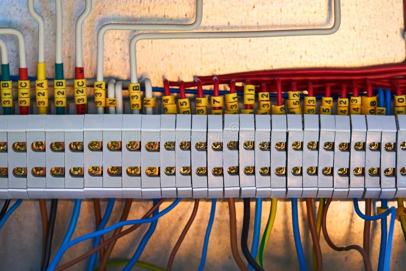 Gray terminal blocks stock photo. Image of remote, communication - 3319754