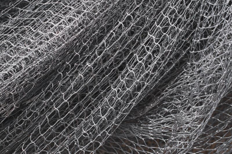 Gray Texture Fishing Net. Close Up Pattern Stock Image - Image of ...