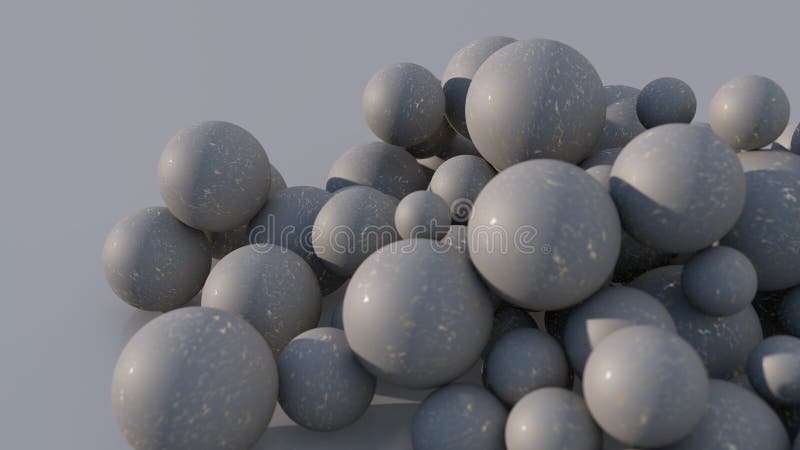 Gray Textured Balls. Gray Background, Close-up Stock Illustration ...
