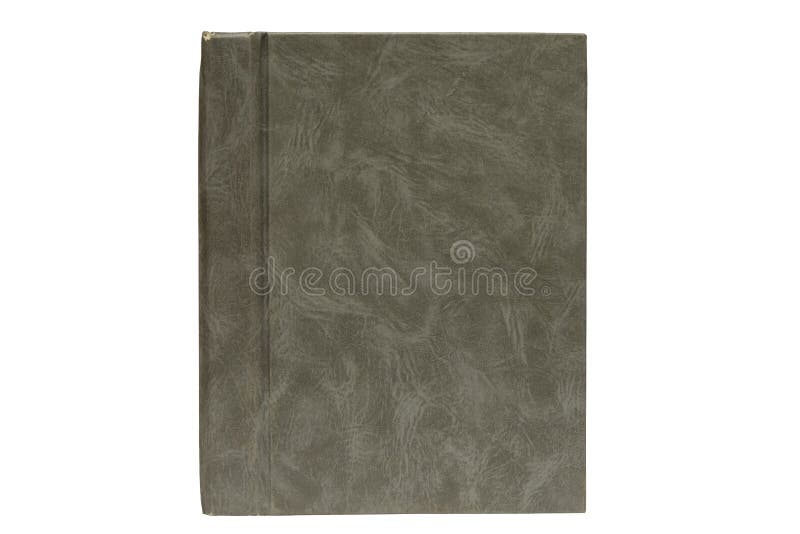 Gray Textured Book Cover on a White Background, Isolate. Stock Photo ...