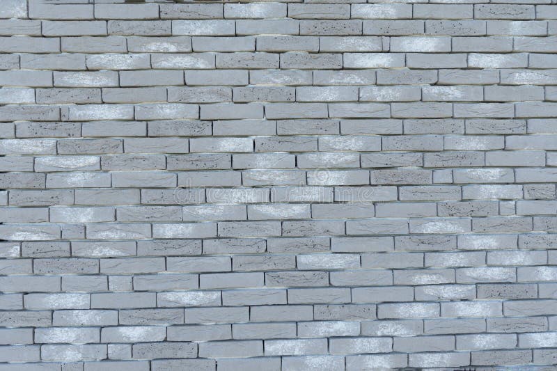 Gray Textured Brick Wall, Long and Narrow Modern Bricks, Horizontal ...