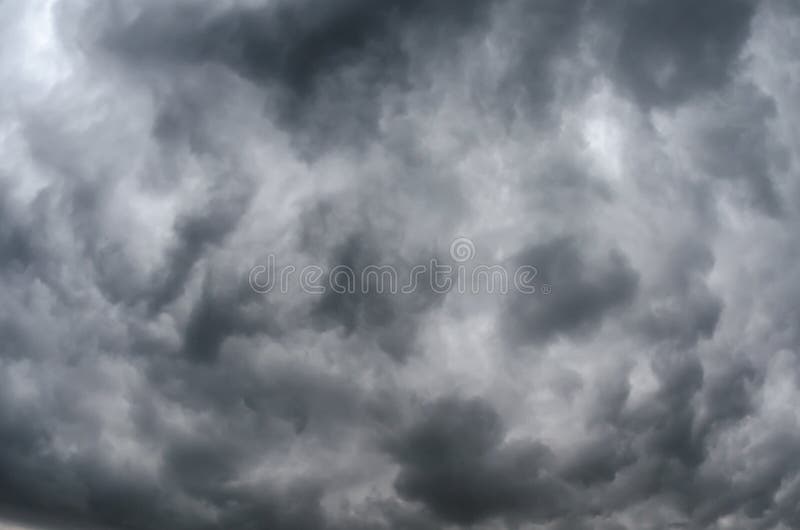 Gray Textured Thunderstorm Clouds of Bad Weather. Stock Photo - Image ...
