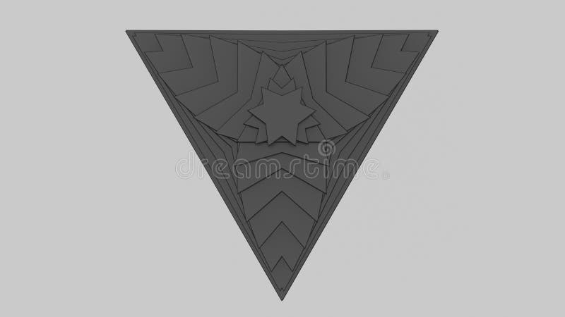 Gray Textured Triangle. Abstract Illustration, 3d Render Stock ...