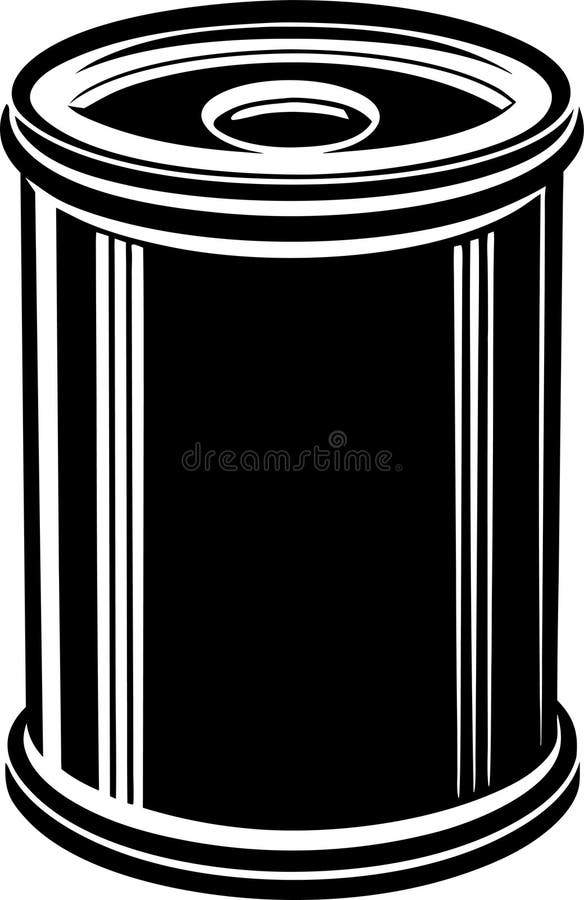 Gray Tin Can Isolated Vector Art Illustration Stock Vector ...