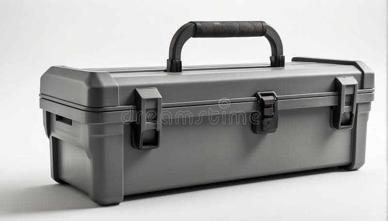 Gray Toolbox on Plain White Ai Generated Stock Illustration ...
