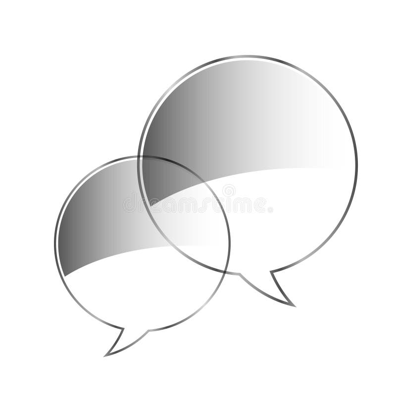 Gray Glass Transparent Chat Bubbles Stock Vector - Illustration of ...