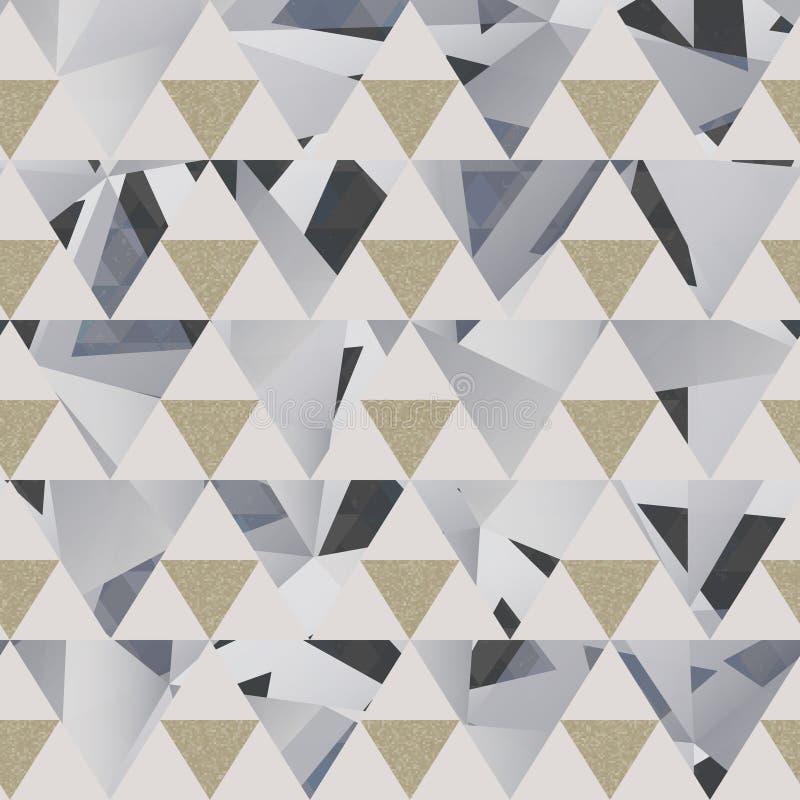 Gray Triangle Pattern with Grunge Effect Stock Vector - Illustration of ...