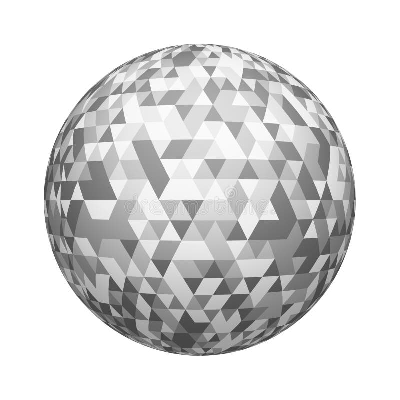 Gray Triangle Tiles Flooring Texture Pattern on Ball or Sphere Shape ...