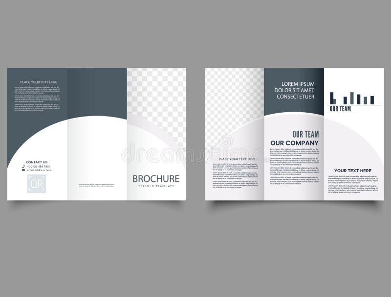 Gray Trifold Brochure. Creative and Professional Tri Fold Brochure ...