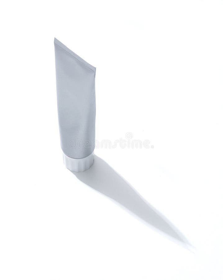 Gray Tube of Toothpaste Isolated on a White Stock Photo - Image of ...