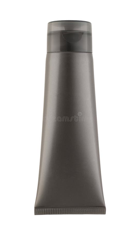 Gray Tube on White Background Stock Image - Image of blank, care: 14058387