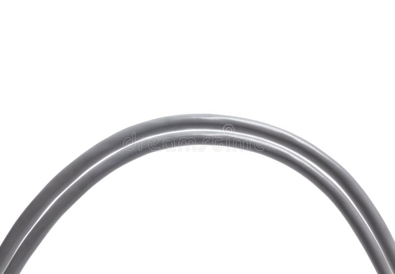 Gray USB Cable Isolated on White Background Stock Image - Image of ...