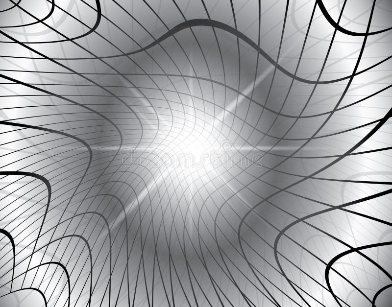 Gray Vector Background with Distorted Grid Stock Vector - Illustration ...