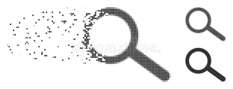Dissipated Pixel Halftone Find Tool Icon Stock Vector - Illustration of ...
