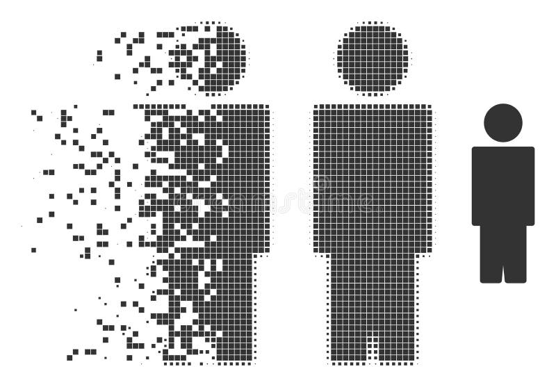 Dissolved Pixel Halftone Person Icon Stock Vector - Illustration of ...