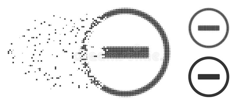 Disintegrating Pixel Halftone Remove Icon Stock Vector - Illustration ...